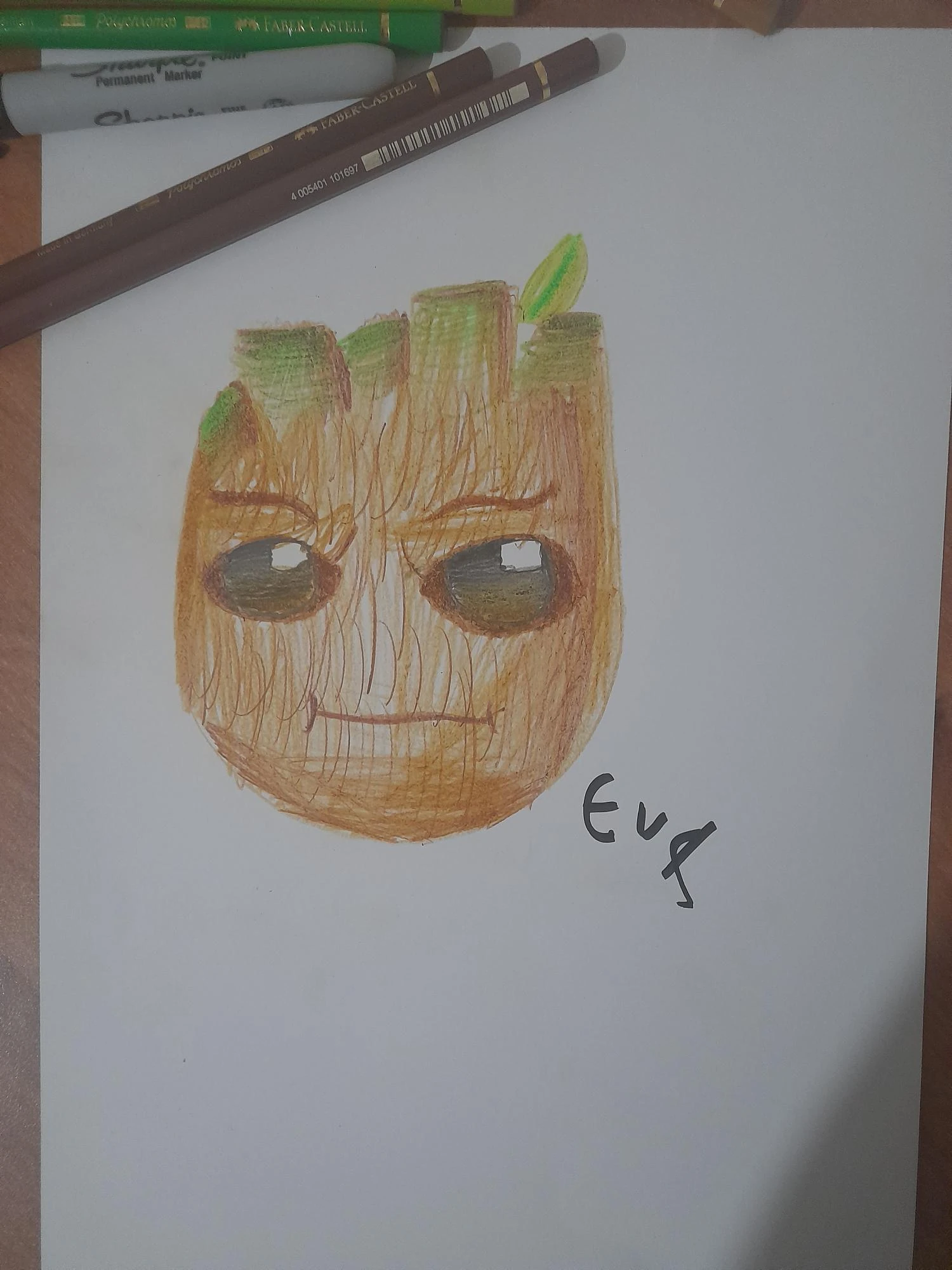 My colored sketch of Baby Groot | Fandom