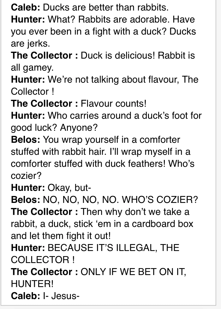 Incorrect quotes from Superb Owls and Other Oddities | Fandom