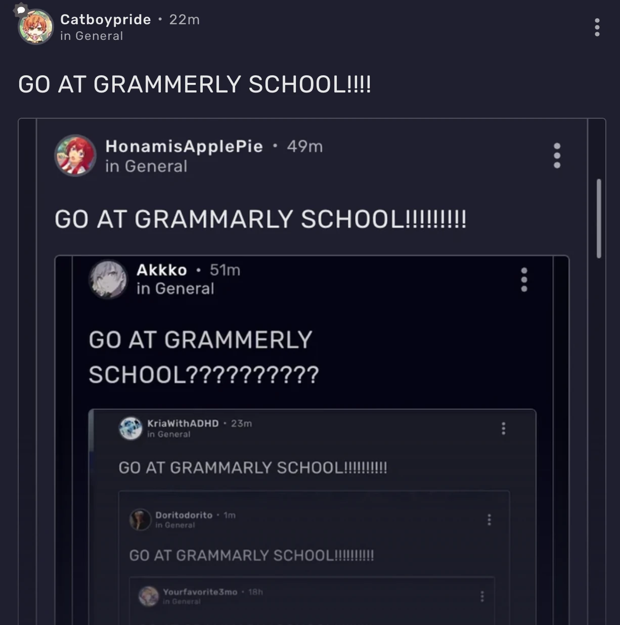 GO TO GRAMMARLY SCHOOL!!!!!!! | Fandom