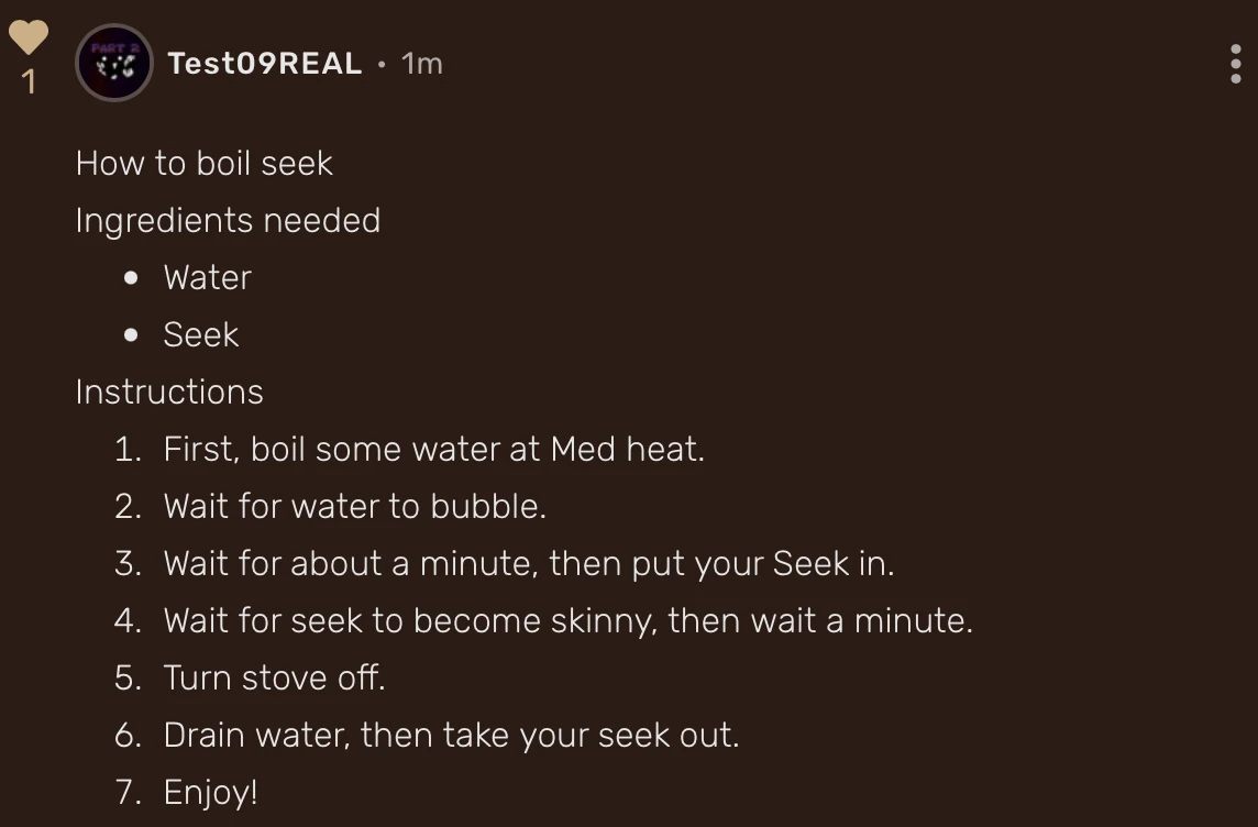 How To Boil Seek! | Fandom