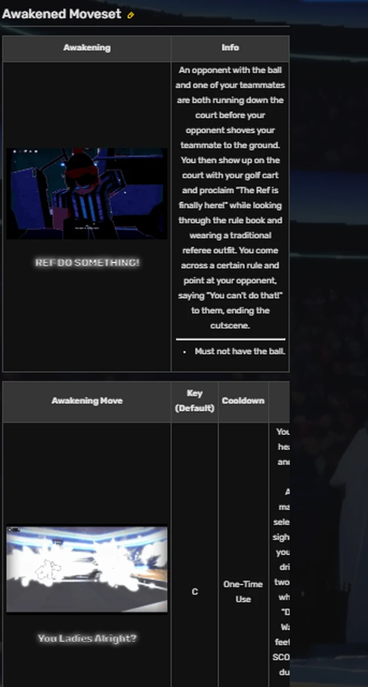 Fix on referee page | Fandom
