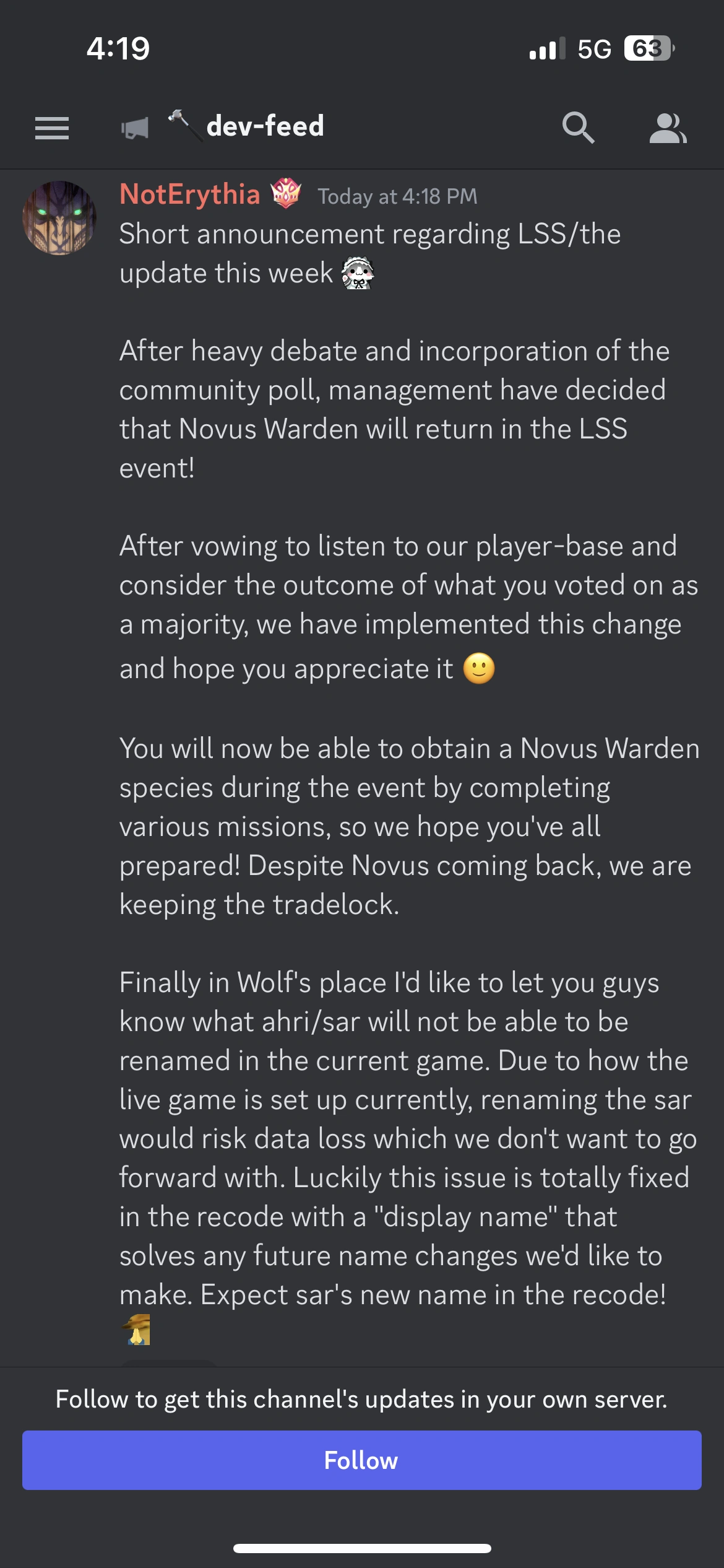 NOVUS IS COMING (and sar name news) | Fandom