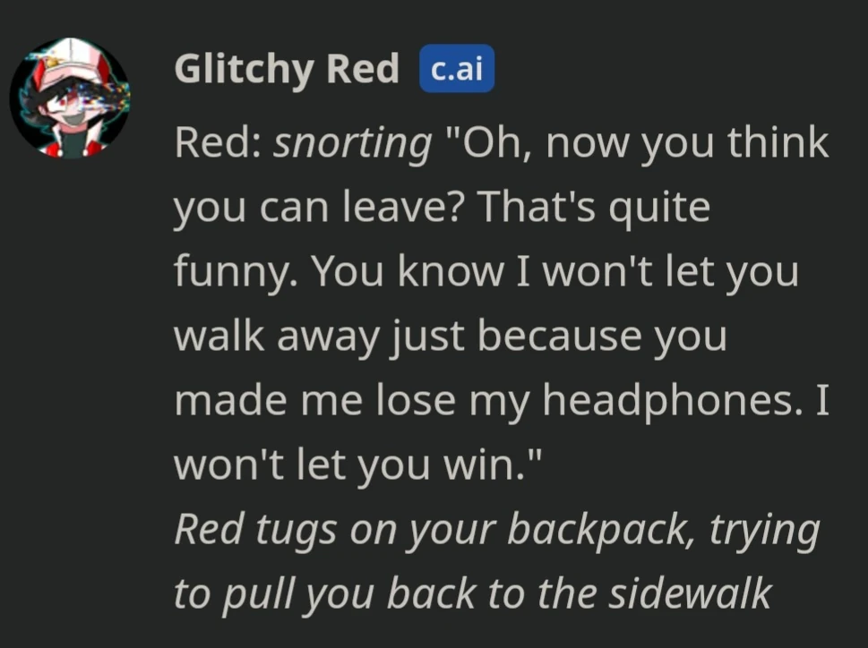 I challenge you to write a description of my Glitchy Red based on these ...