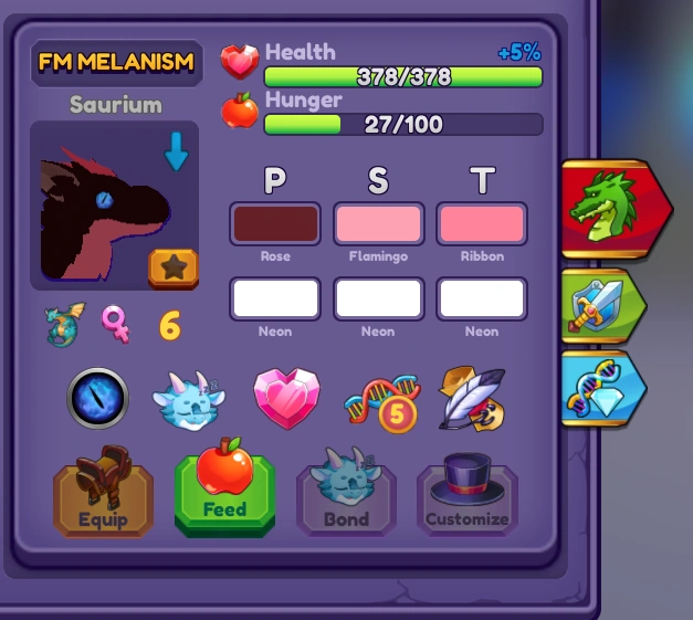 T/S FM 2/3 SM melanism trait saurium !! | Fandom