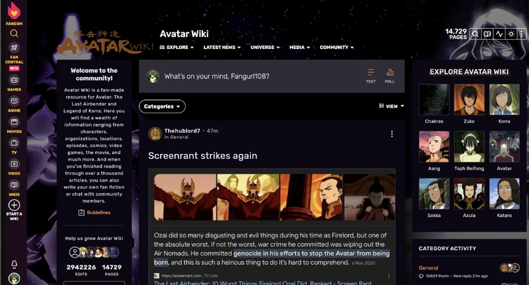 Discuss Everything About Avatar Wiki | Fandom