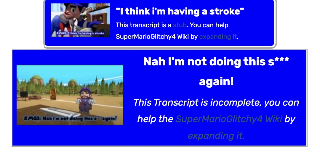 I made Transcript Stub and Incomplete Transcript templates | Fandom