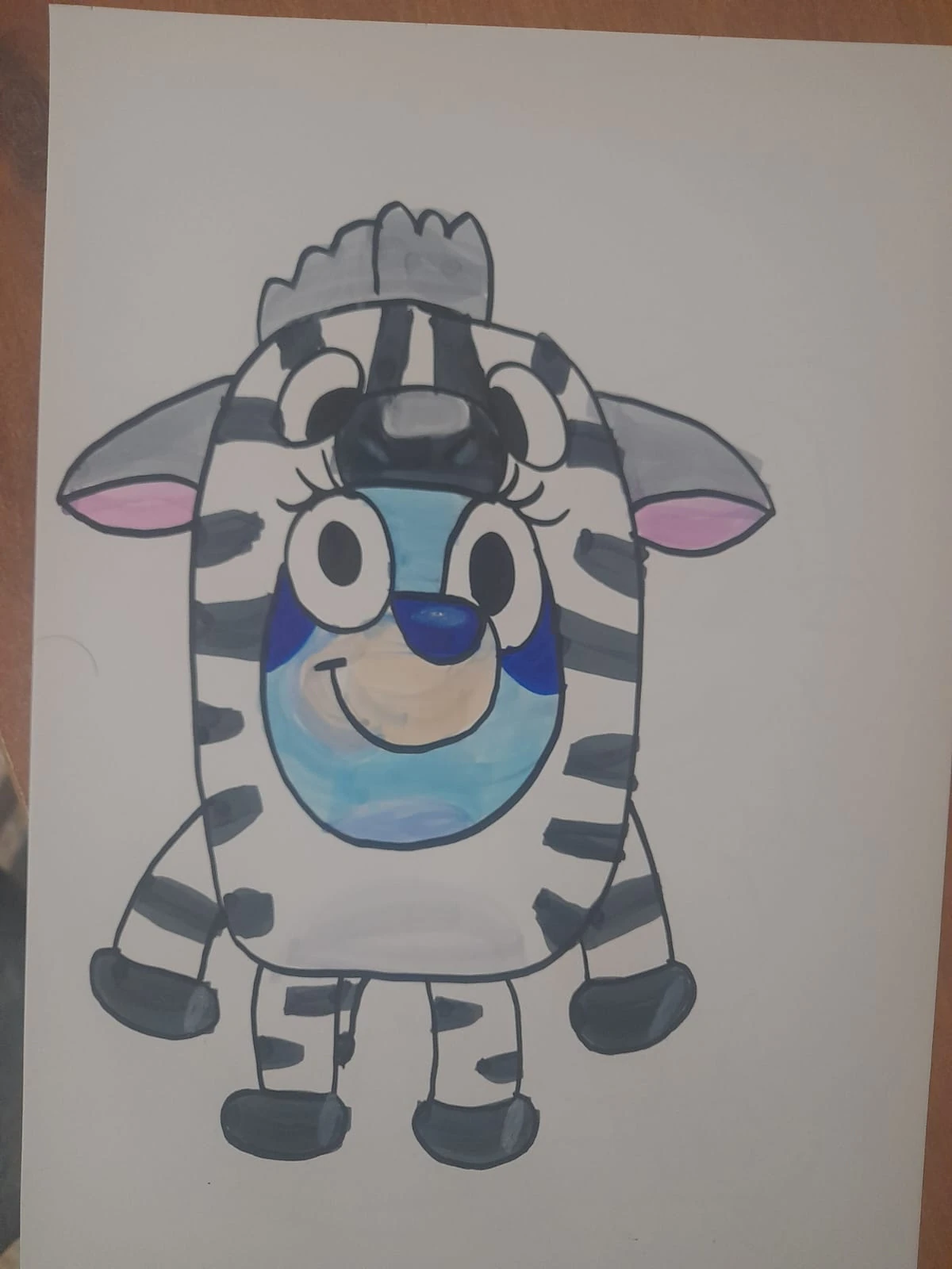 My drawing of Bluey in a zebra onesie | Fandom