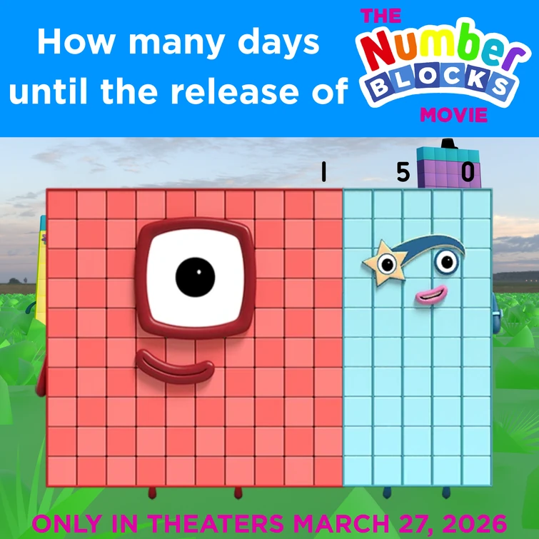 How many days until the release of The Numberblocks Movie? | Fandom