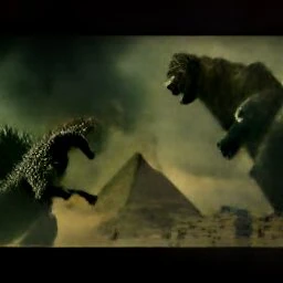 Ai generated images of Godzilla and King Kong in ancient Egypt with the ...