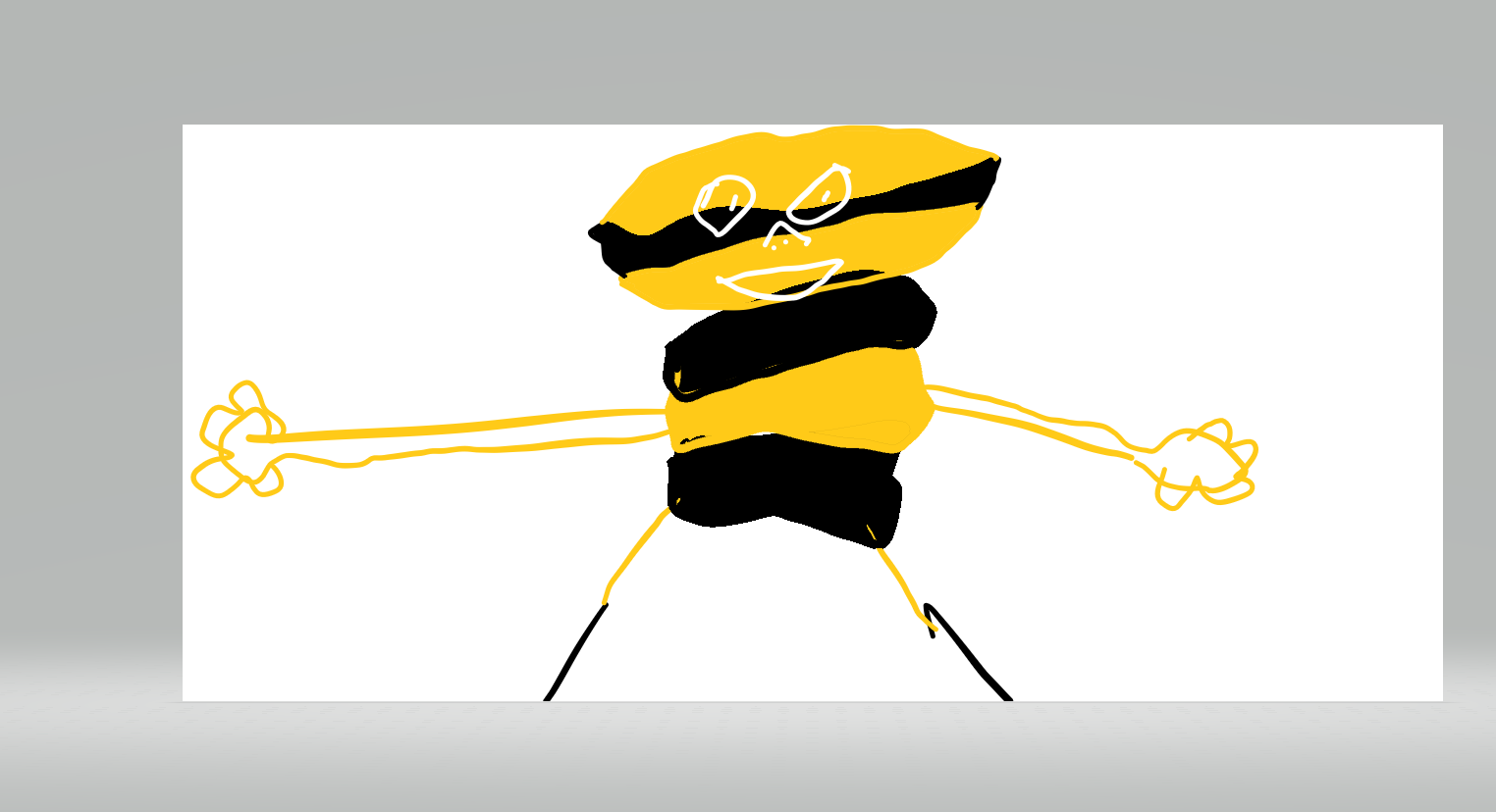 Humanized basic bee (Took 2 hours to make) | Fandom