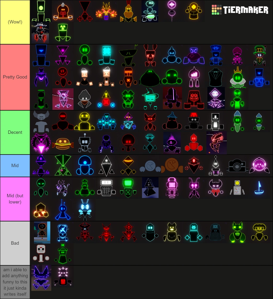 Databrawl character design tier list from someone with bad opinions ...