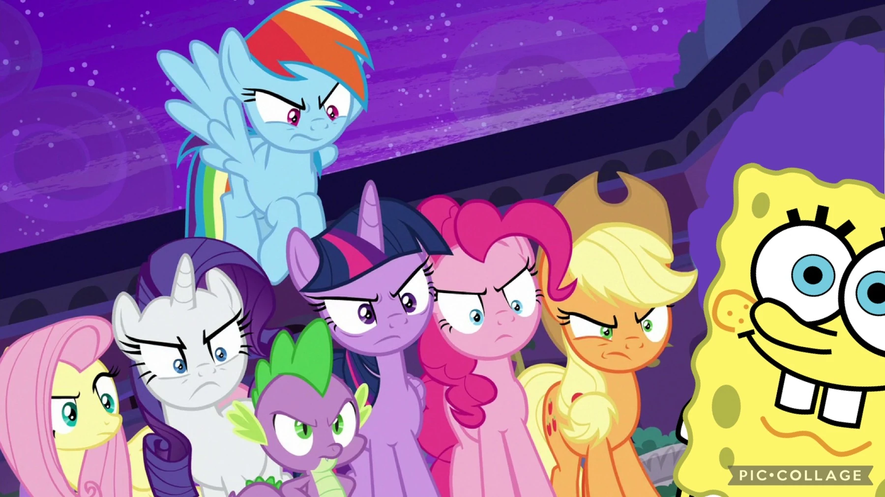 MLP characters scowl at SpongeBob (try to guess what he did) | Fandom