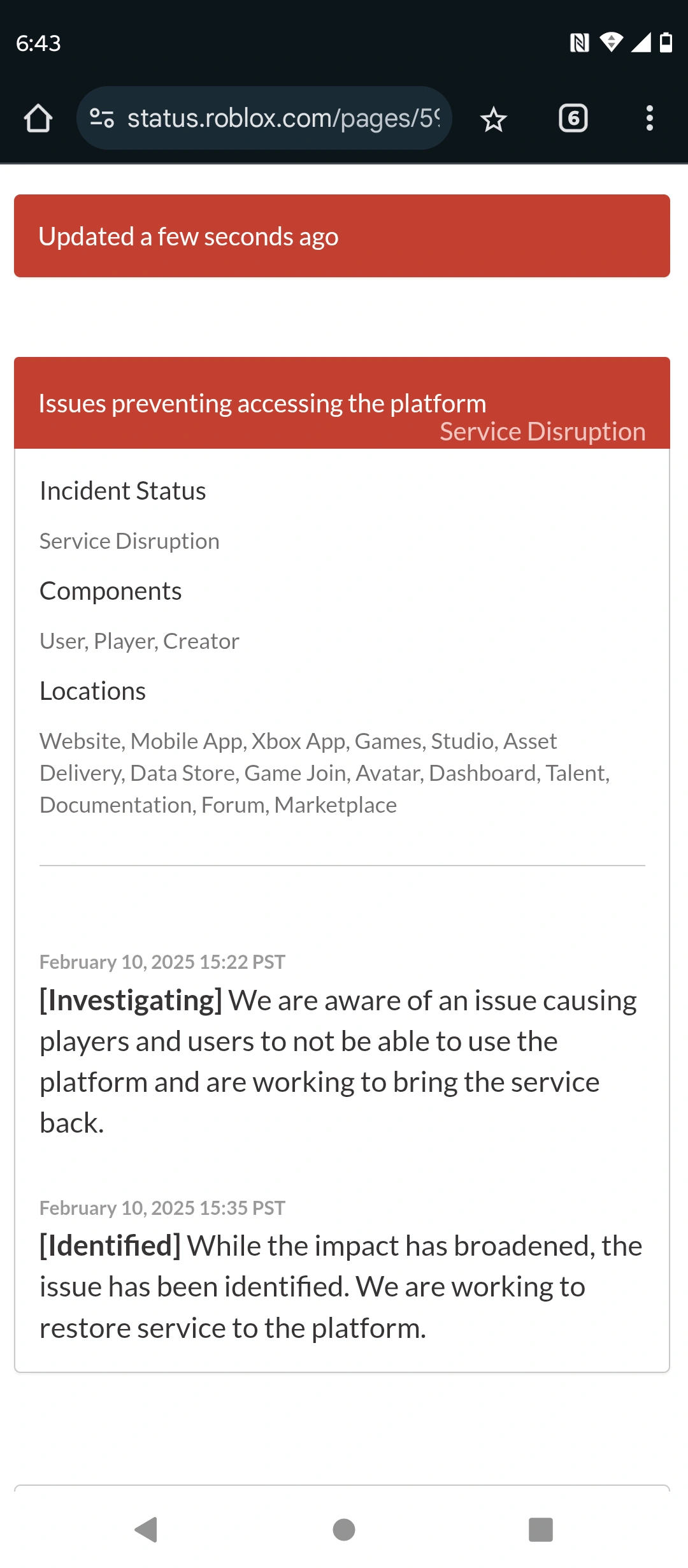 3 day Roblox outage again frfr | Fandom