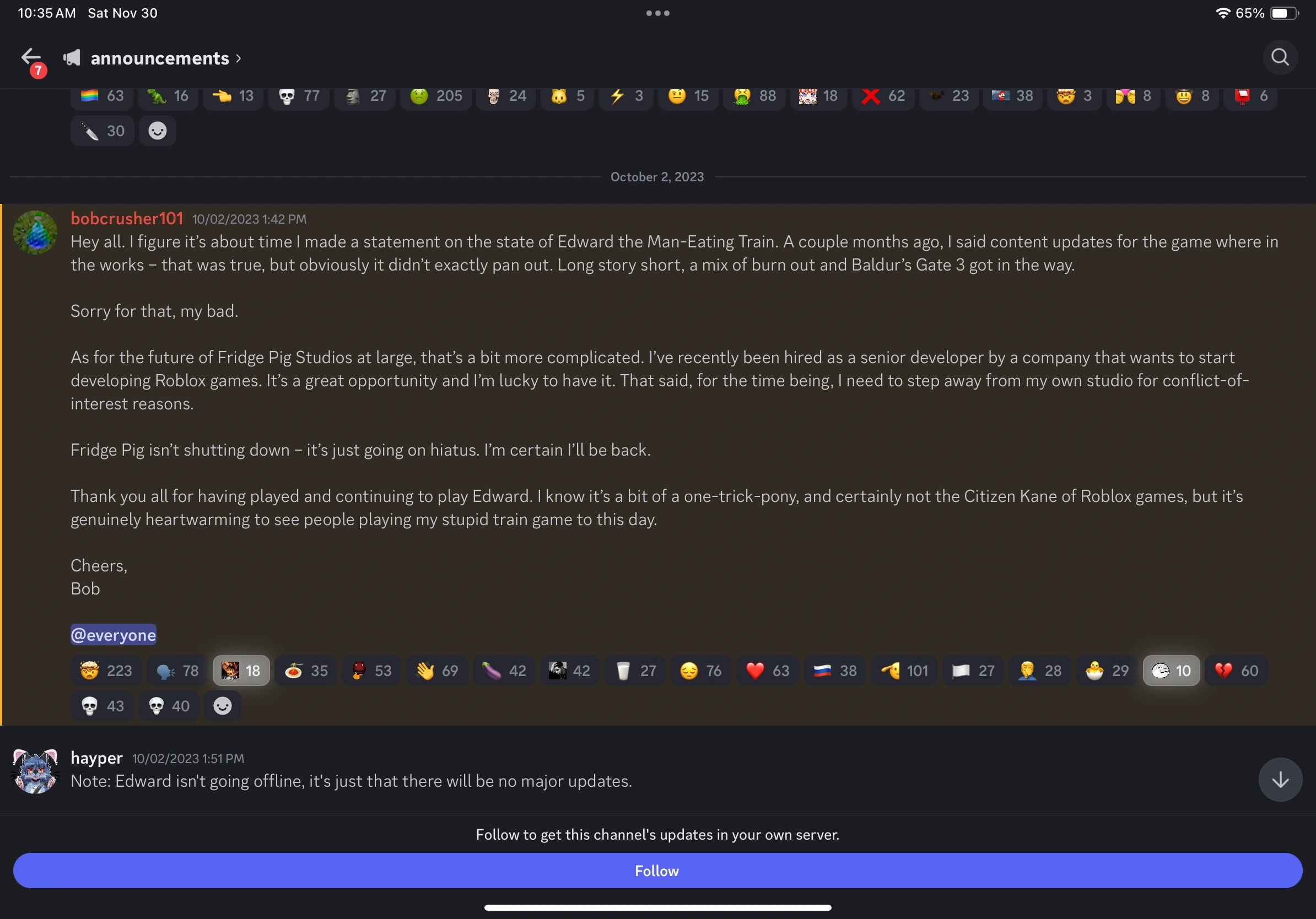 To The People wondering why there is no more updates see the image ...