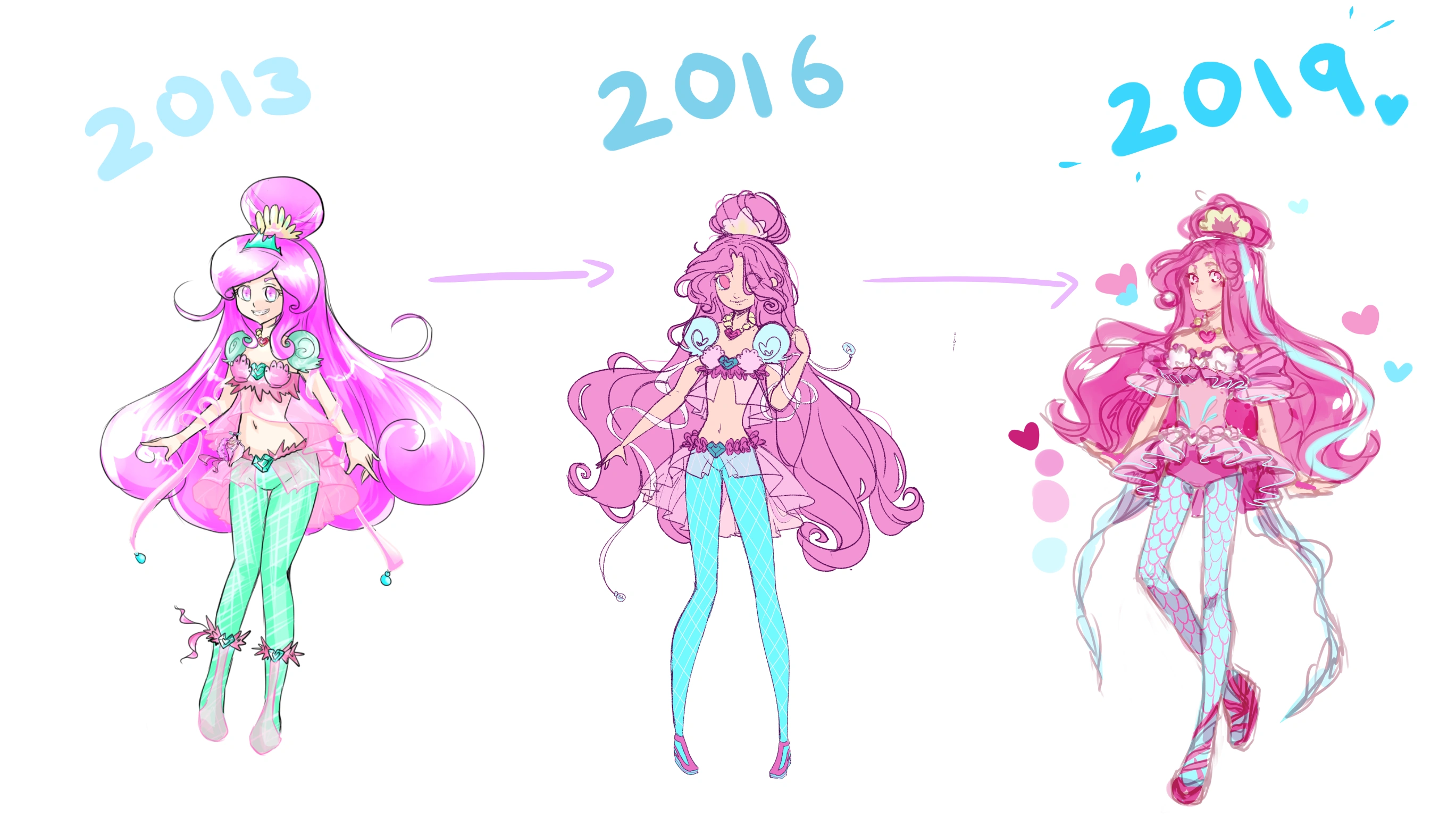 Redrawing my Old Precure Concepts [A Thread] - #01 Cure Ocean (click to ...