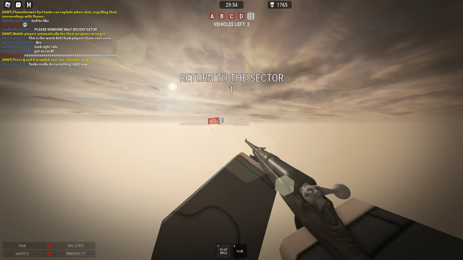 So I was firing at an Aquilan tank and when I was reloading I went ...