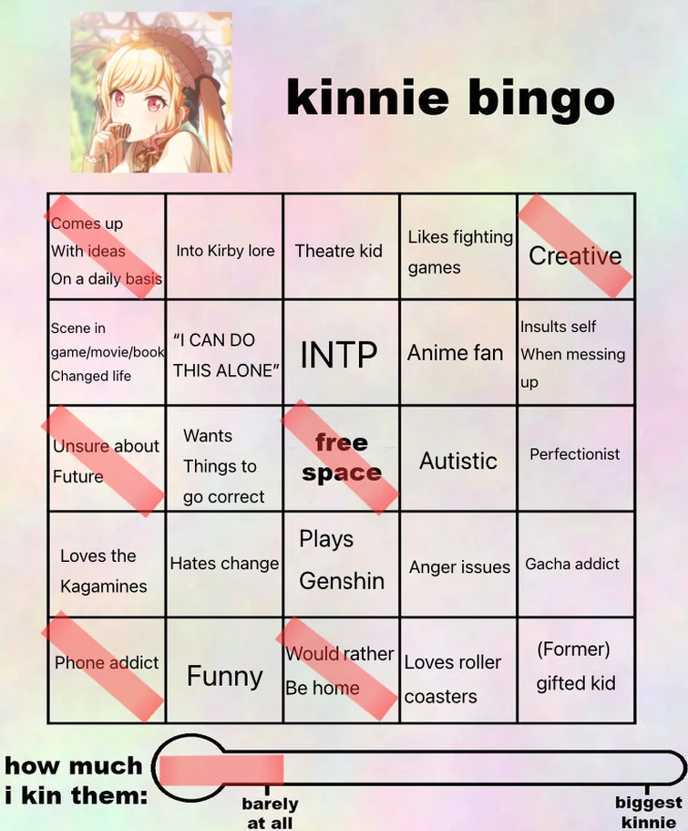Byssa6 Kinnie Bingo | Fandom