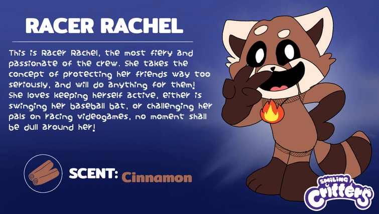 Smiling Critters OC: Racer Rachel | Fandom