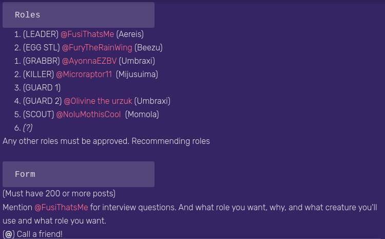 Retoast! One slot left! Looking for Guard! | Fandom