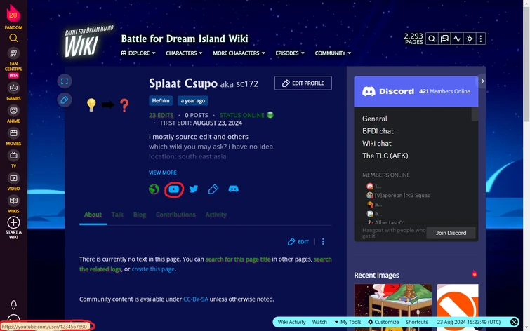 outdated youtube profile link | Fandom