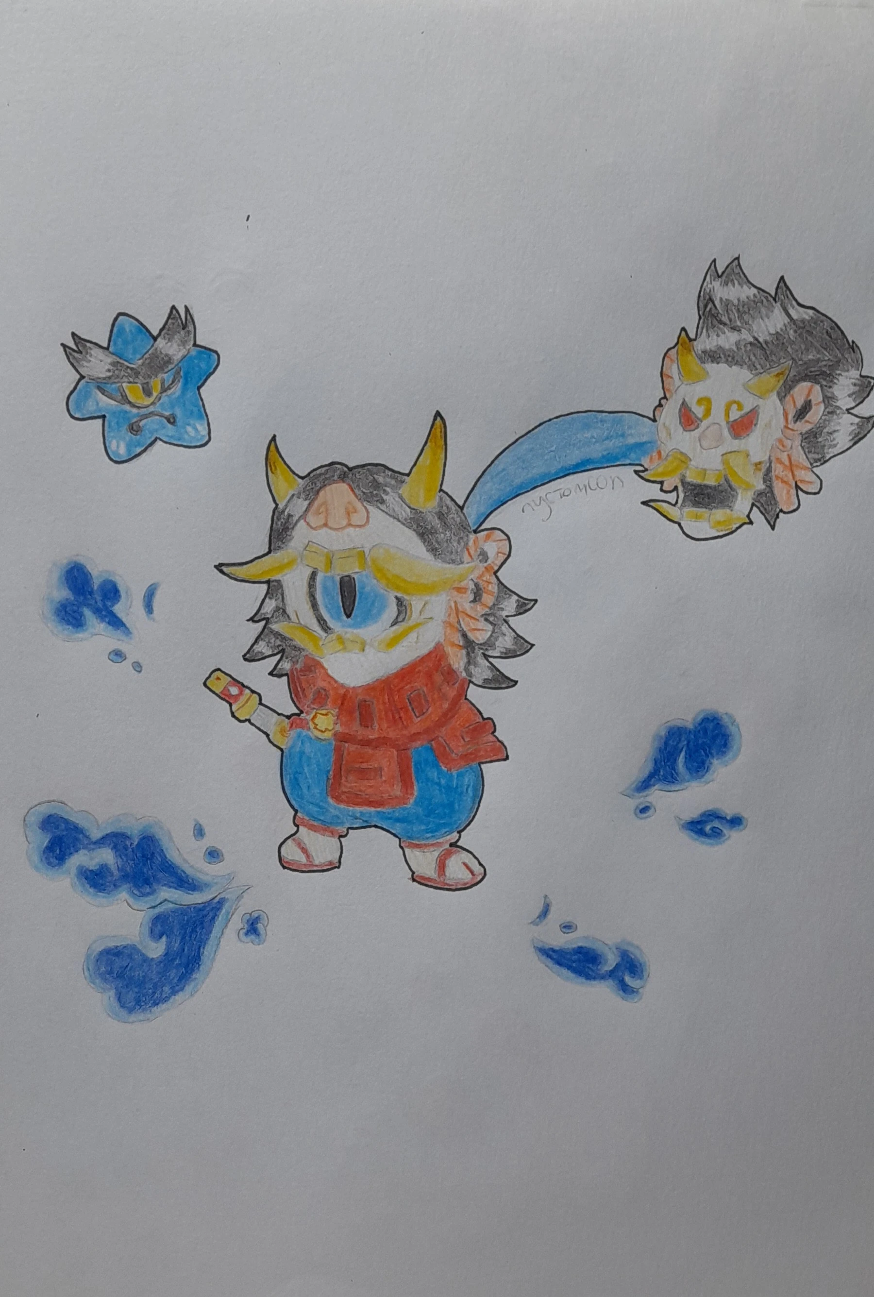 Oni Otis drawing 👹💙☁️ | Fandom