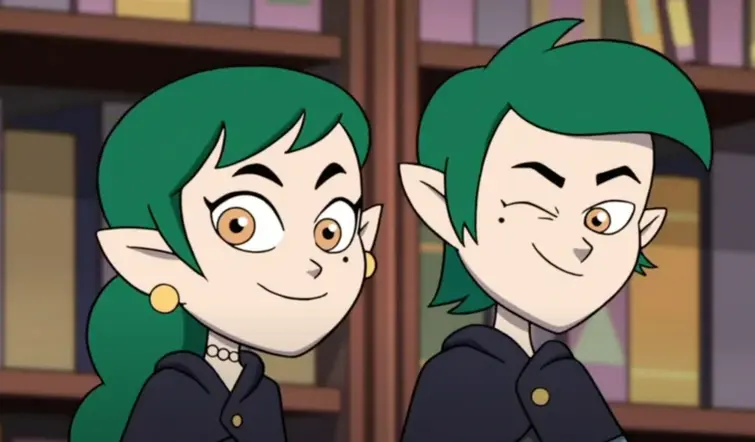 To celebrate the show being back- Luz has a thing for green hair ...