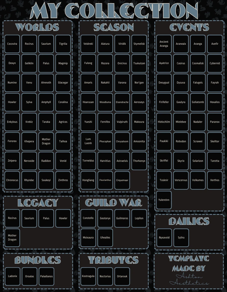 Free Collection Template | Fandom