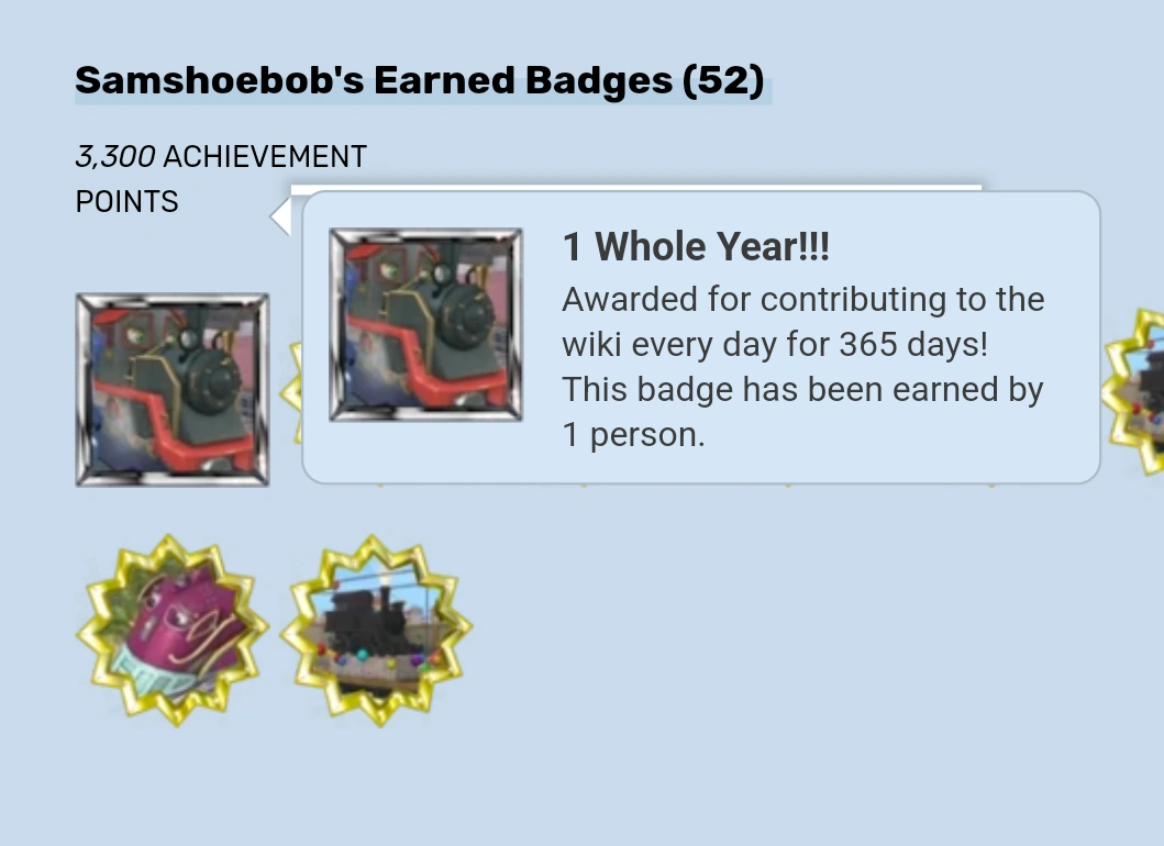 1 Whole Year Badge | Fandom
