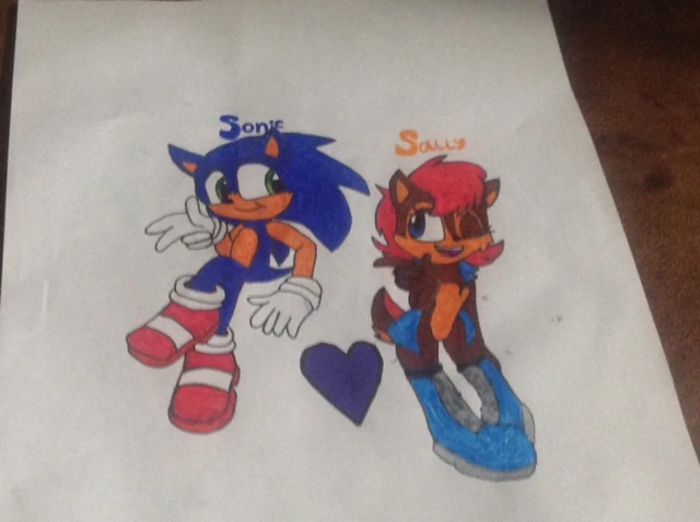 My Sonic x Sally drawing from July, 2020 | Fandom