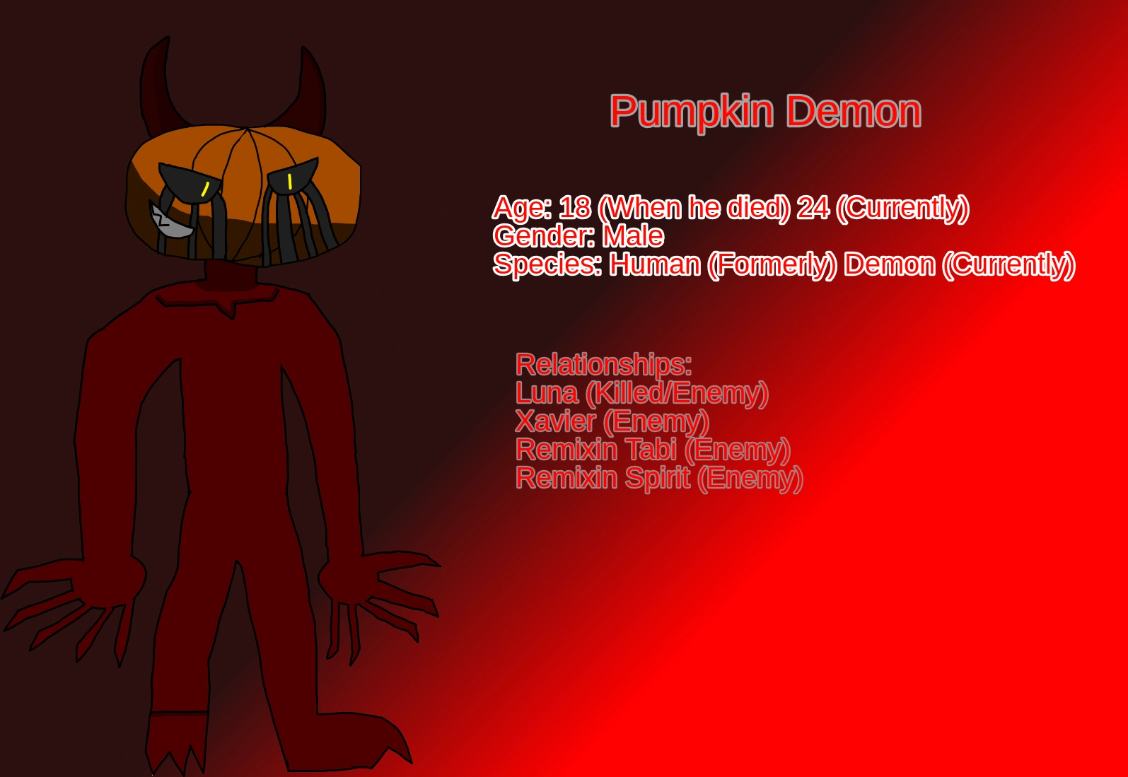 Pumpkin Demon Reference Sheet | Fandom