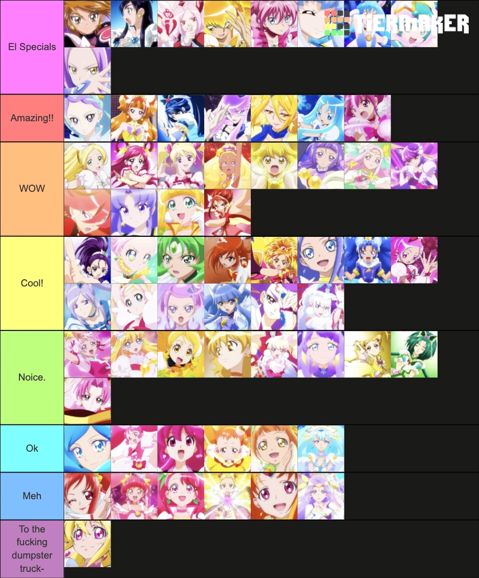 So I Made a PreCure Tier List. (Cures Edition!) | Fandom