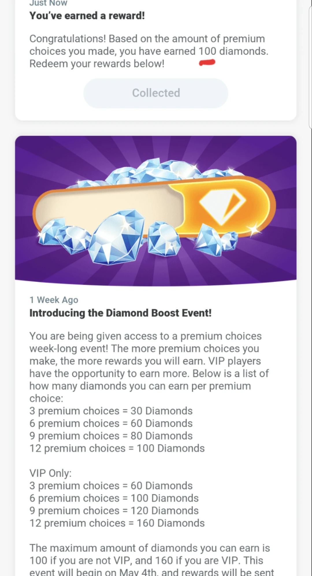 Diamond boost event reward | Fandom