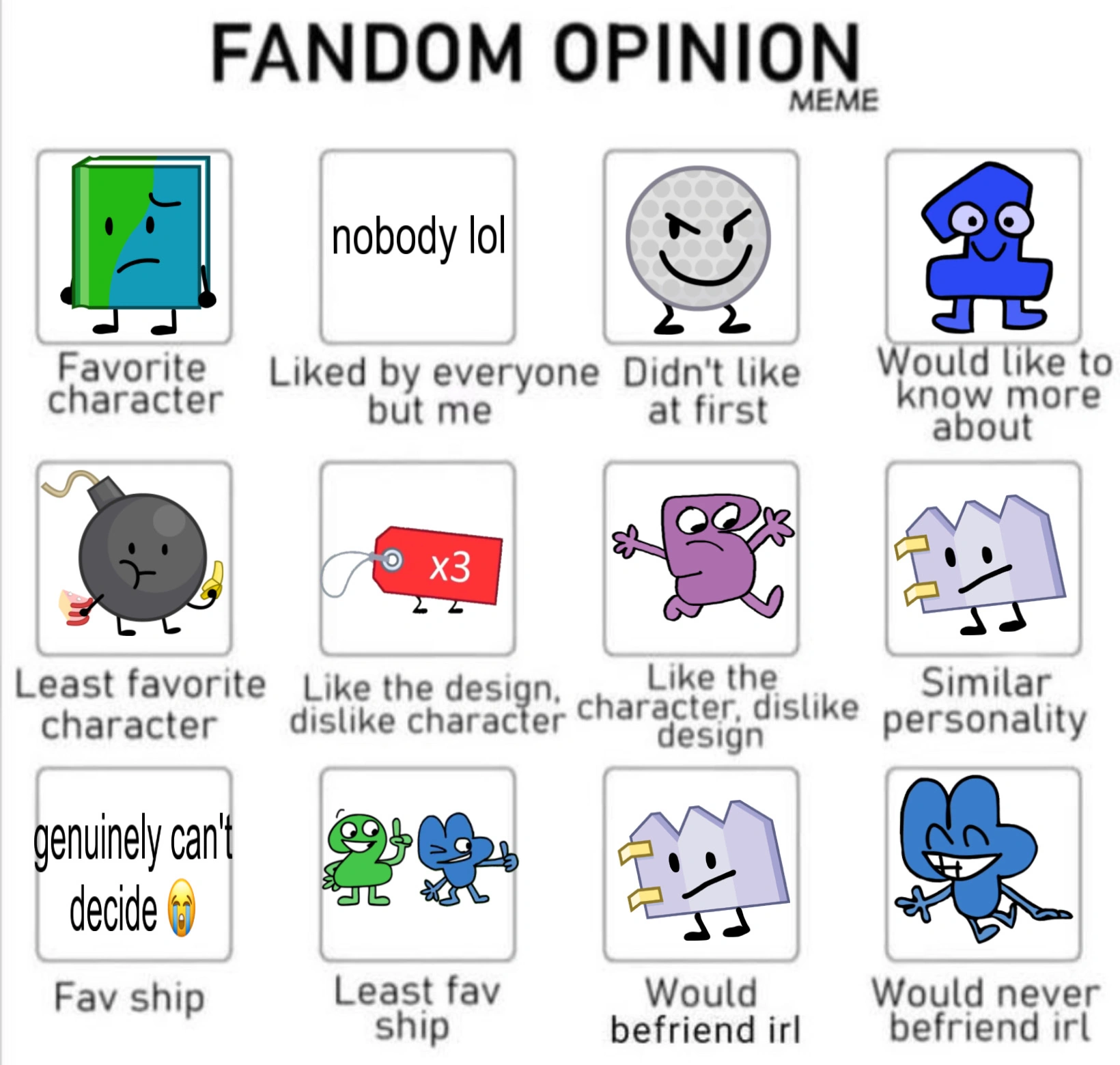 fandom opinion thingy | Fandom