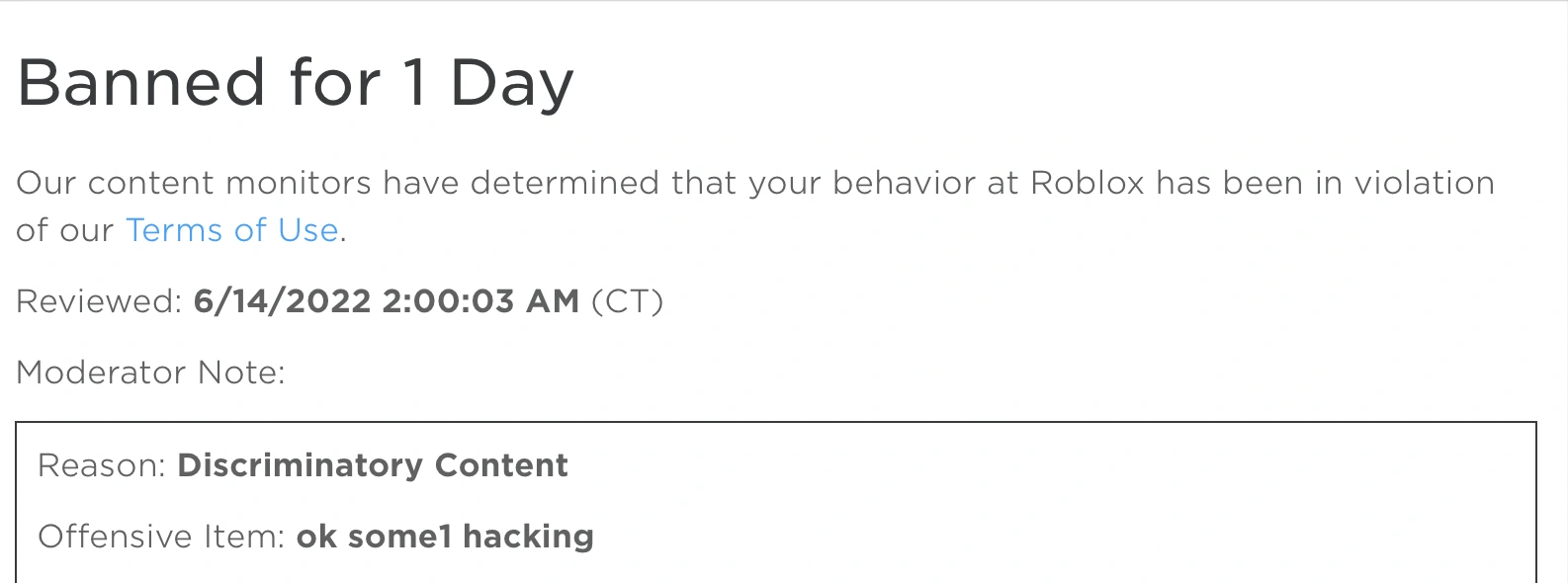 Roblox moderation be like | Fandom