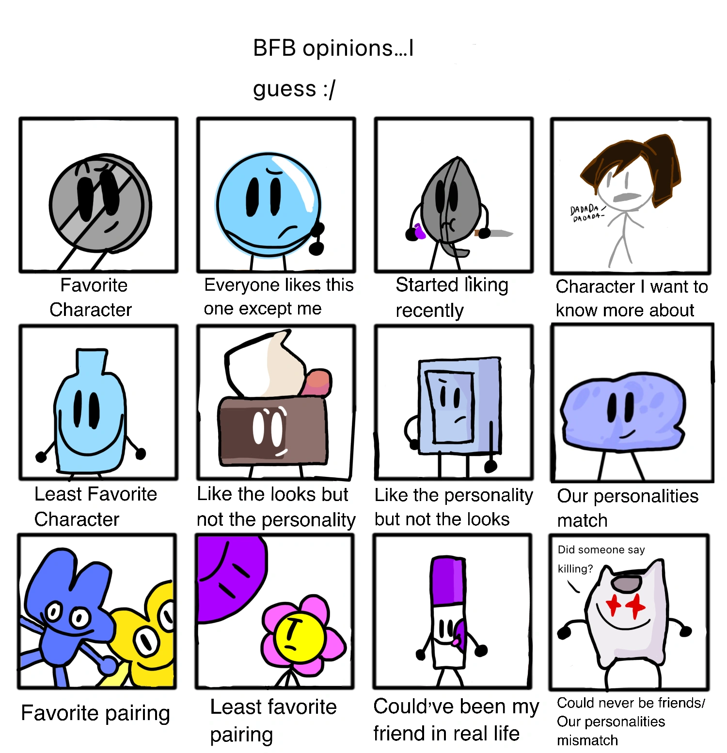 My Bfb opinions! Why? Idk. | Fandom