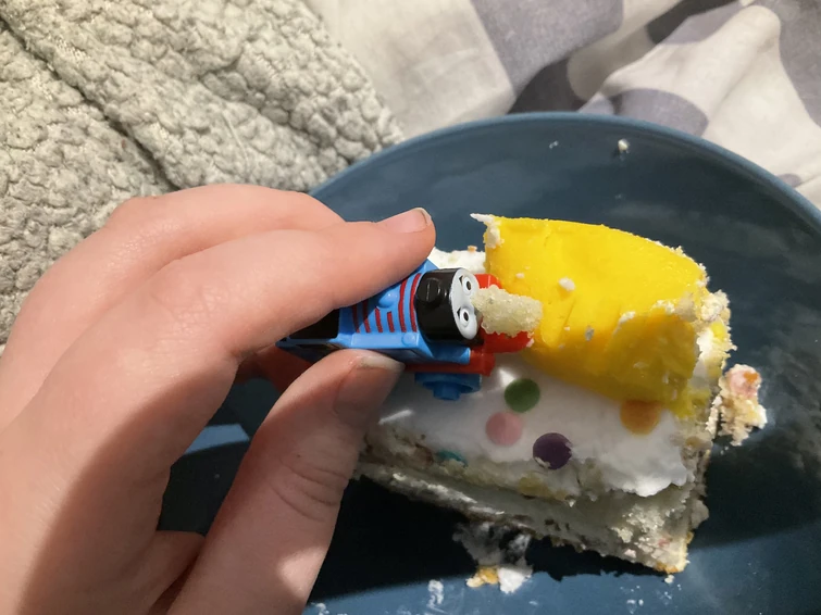 Mini Thomas eats a cake! Yum, but October 9 is the day… this cake is ...