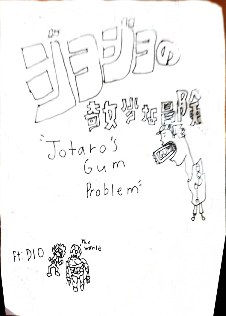 I got bored at online class, decided to draw a stupid JJBA small comic ...