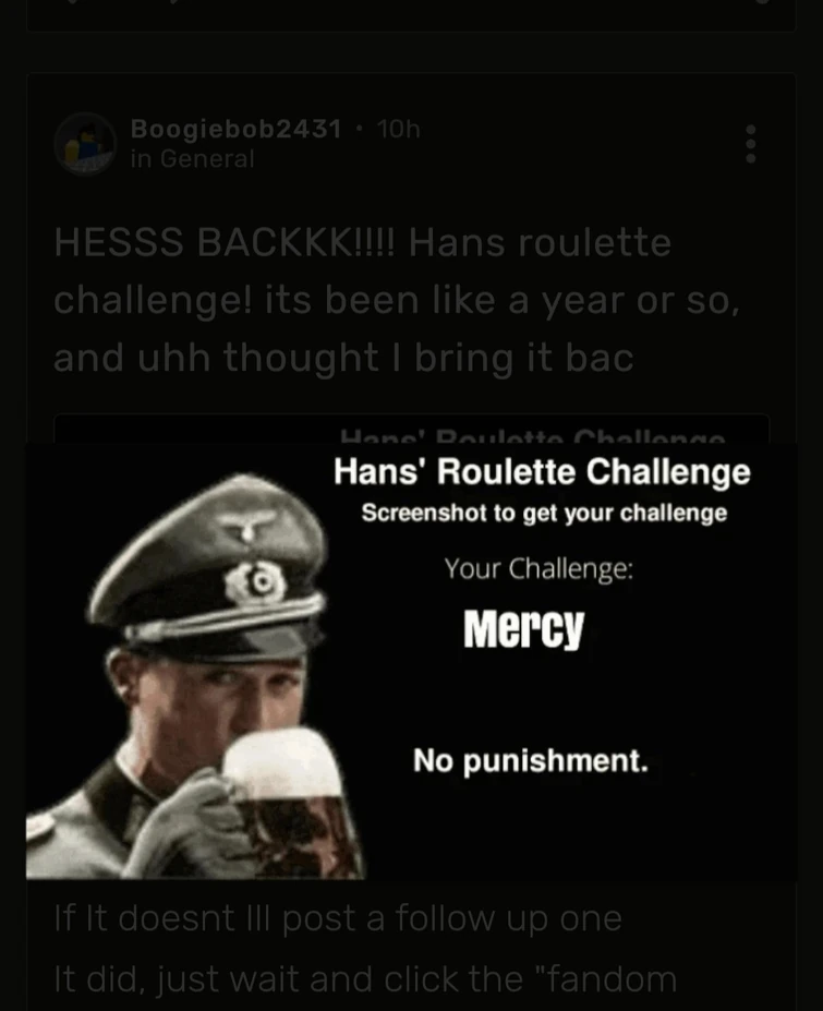 HESSS BACKKK!!!! Hans roulette challenge! its been like a year or so, and uhh thought I bring it ...