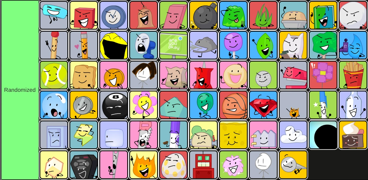 Randomized order of bfb! | Fandom
