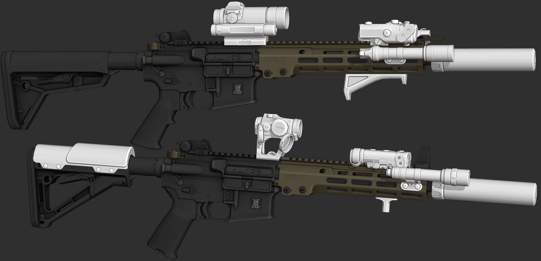Mk 18 URG-I with upcoming / remodeled accessories (untextured) | Fandom