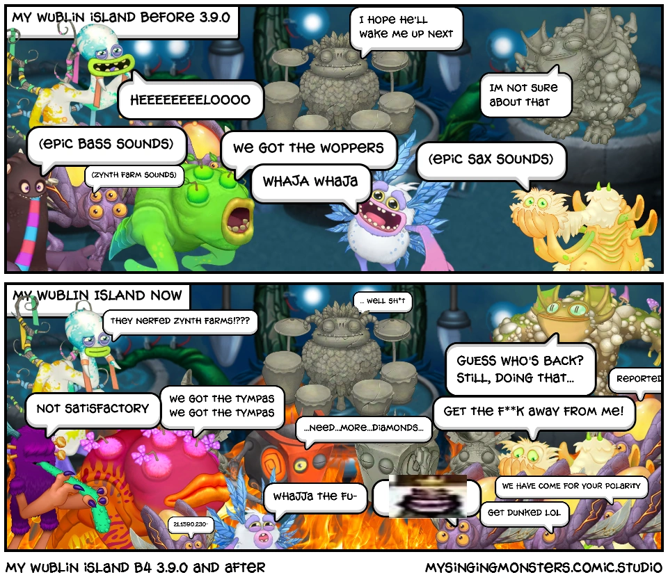 Behold, the biggest mess out of all MSM comics: My Wublin Island in 3.9.0 be like | Fandom