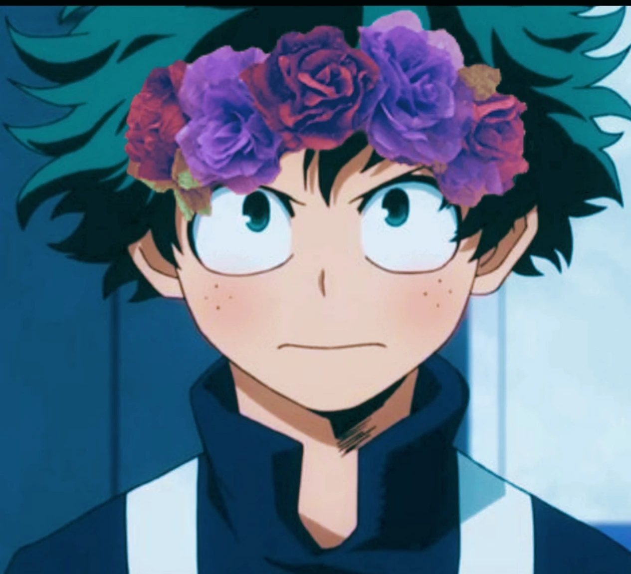 Deku with flower crown | Fandom