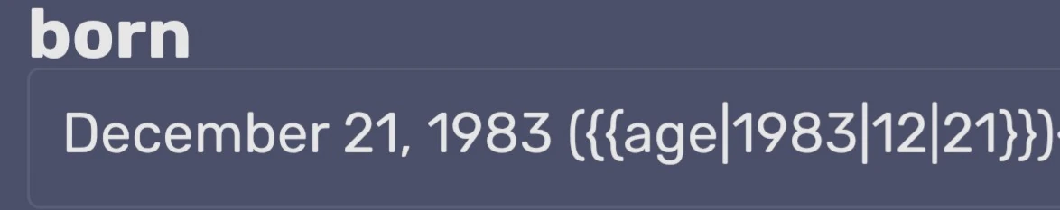 New "Age" Template for Cast Infoboxes | Fandom