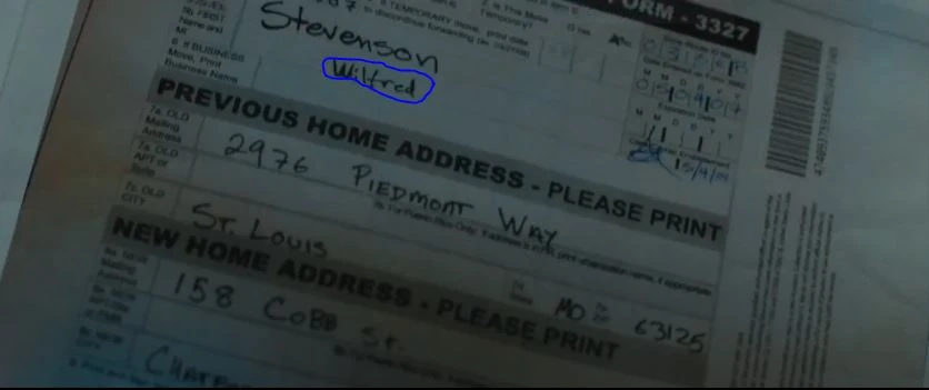 Stevenson family address document. | Fandom