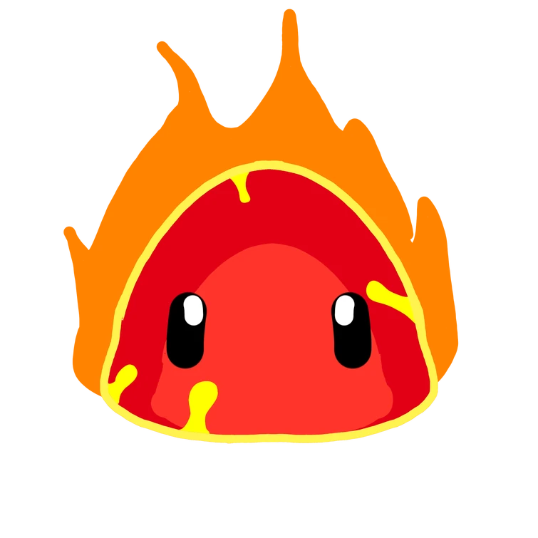 I just wanted to draw a random slime, so I chose the Fire slime | Fandom