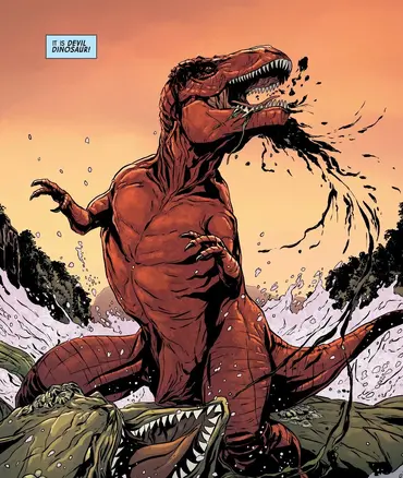 Devil Dinosaur (Marvel Comics) vs Dinosaurus (Invincible Comic books ...