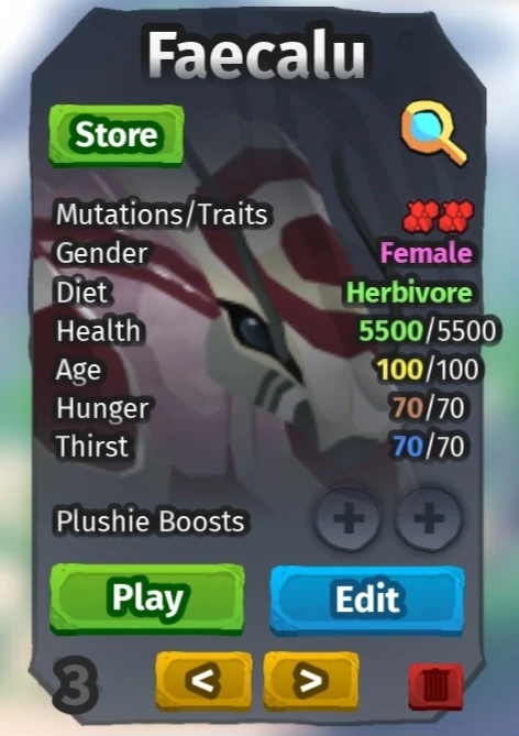 Selling double red trait Faecalu | Fandom