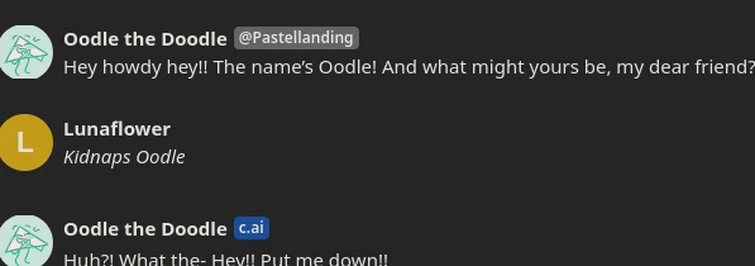 D1 of being evil to Oodle AI | Fandom