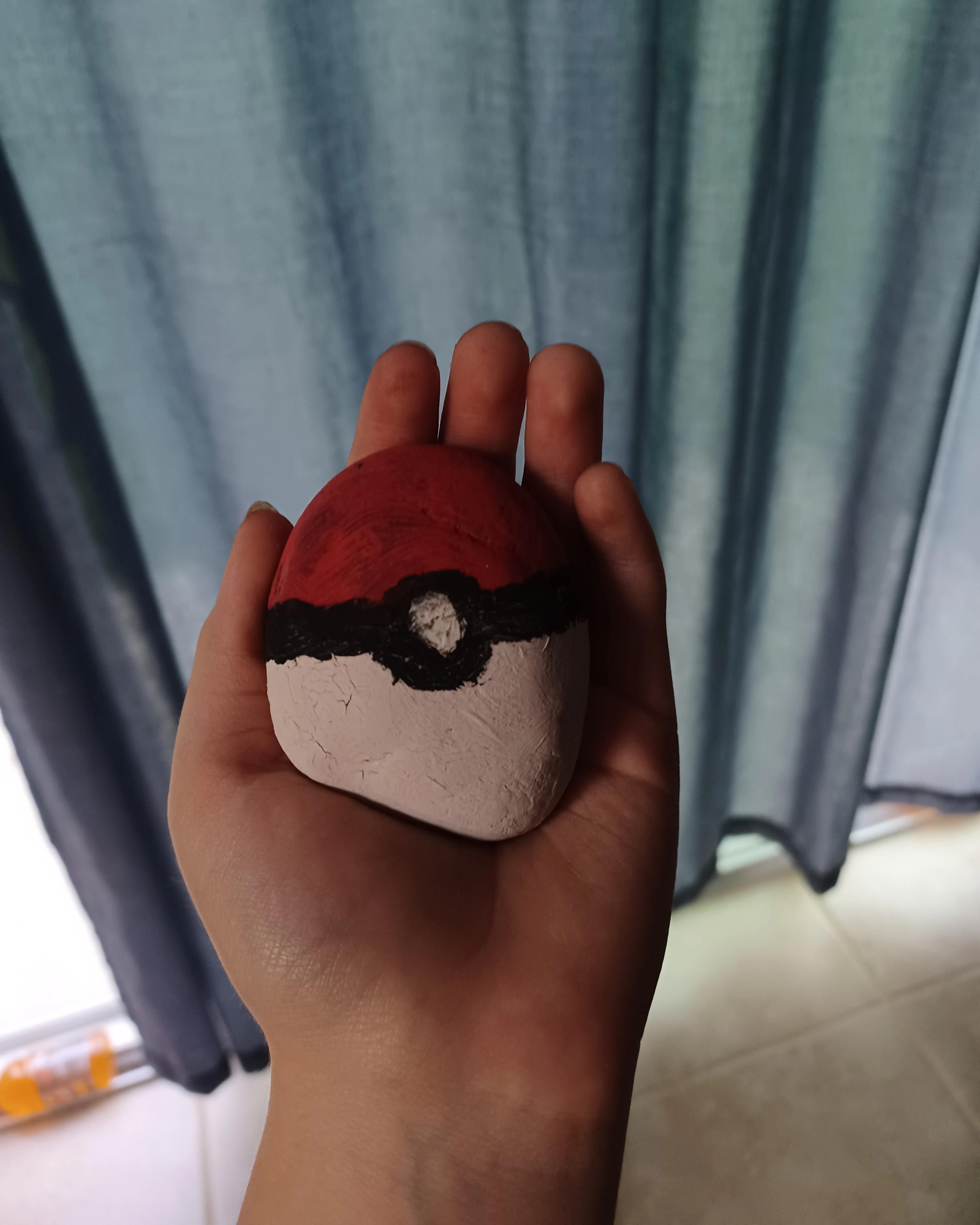 I painted a rock to look like a Pokeball :) | Fandom