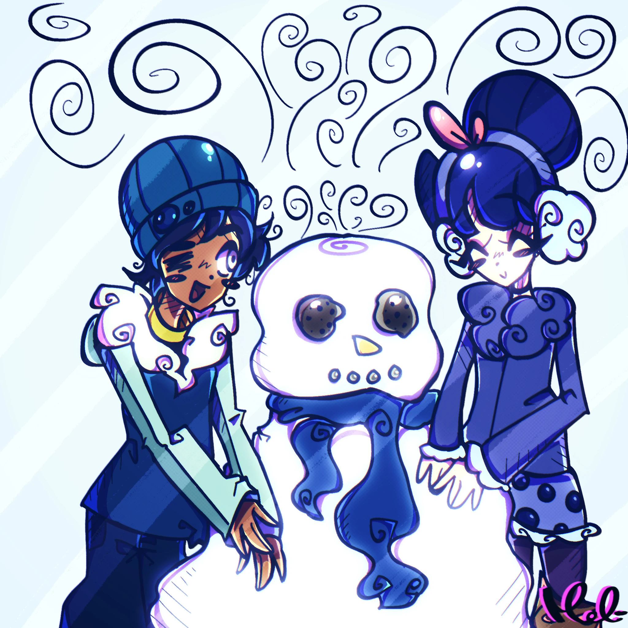 blueberry and huckleberry building a snowman 🫐☃️ ️ | Fandom